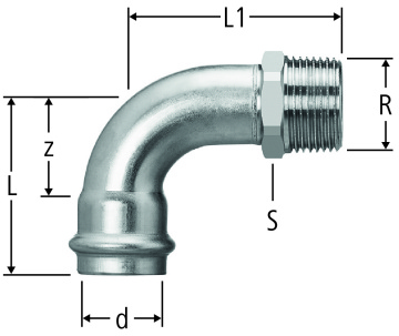 80005 Optipress-Aquaplus-Curva 90° - Curve | Sanitario | Online-Shop ...